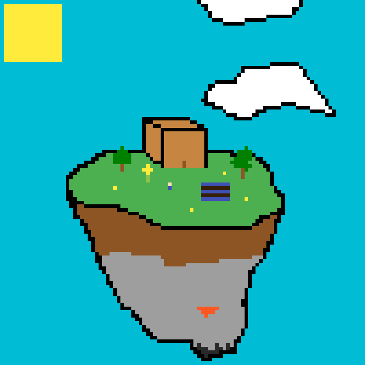 Pixilart - Minecraft Survival Island/Skyblock by brux04