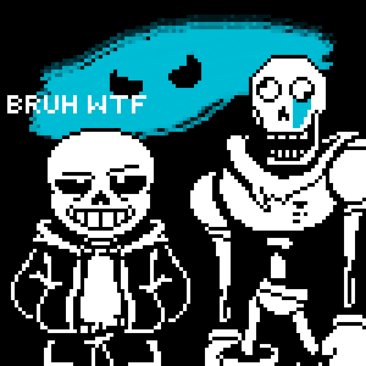 Pixilart - sans burns the water 3 by TheAverageMemer