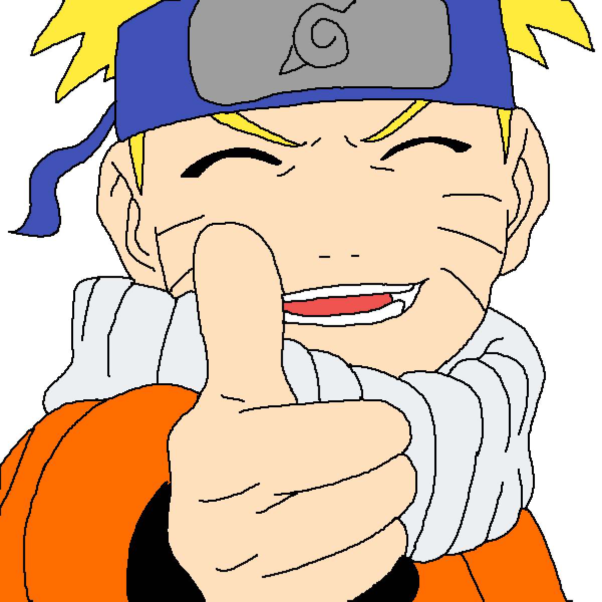 Pixilart - Naruto saying ok by Oneperson
