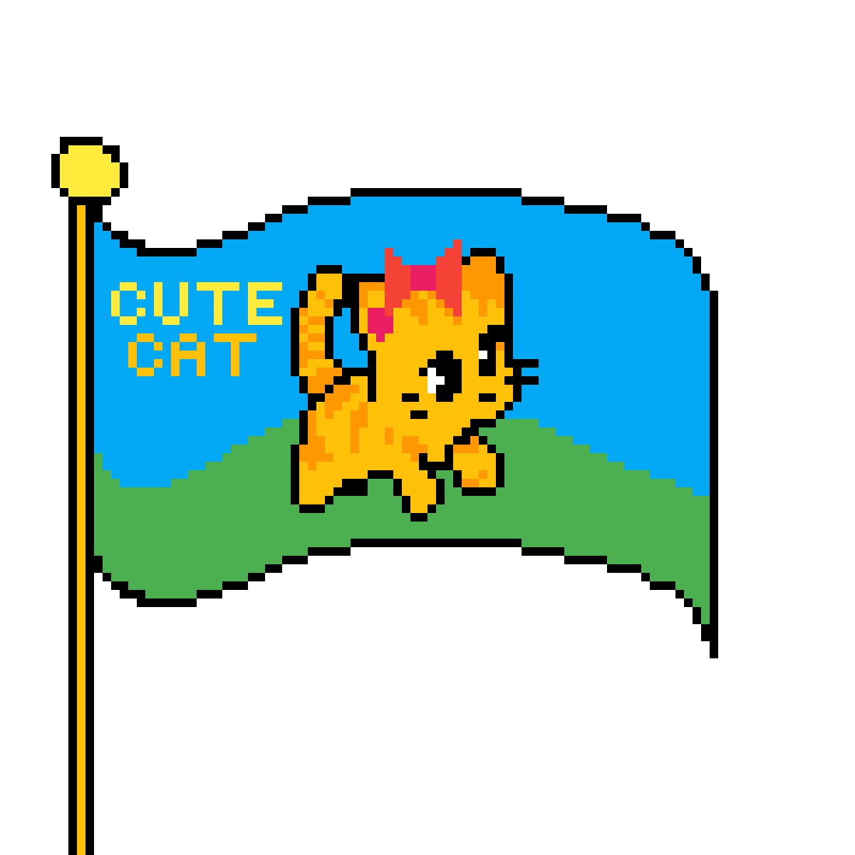 Editing cute cat banner - Free online pixel art drawing tool - Pixilart