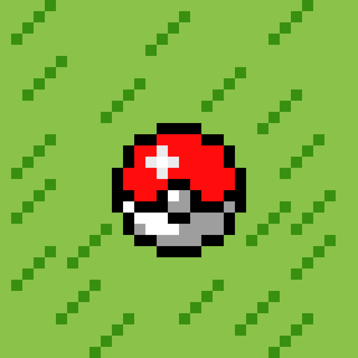 Pixilart - pokeball in grass by Crimsontiki