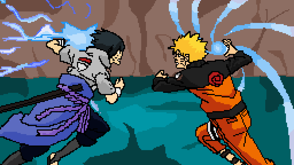 Editing Chidori vs. Rasengan - Free online pixel art drawing tool ...