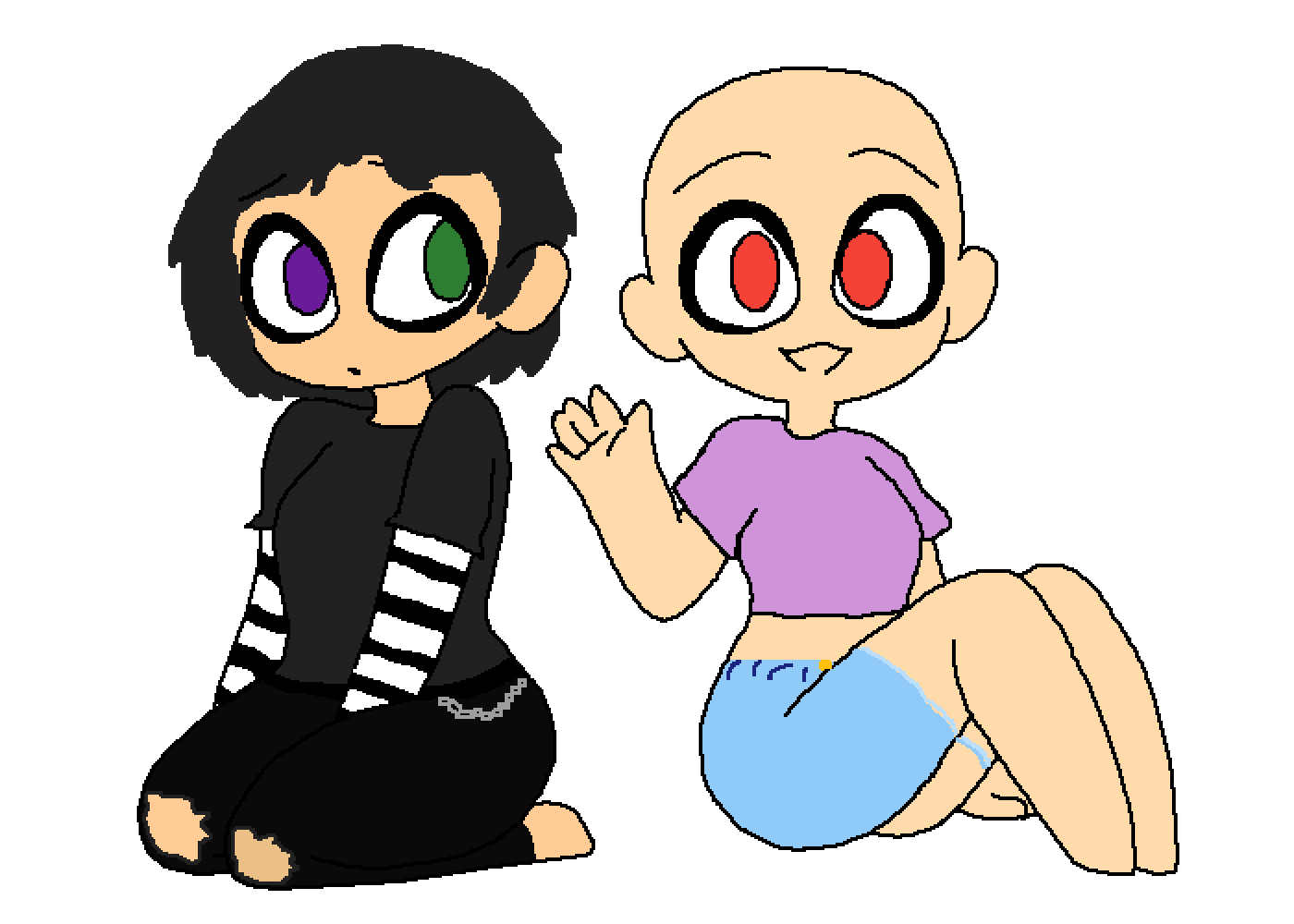 Anime Boy And Girl Base Holding Hands YCH HAPPY VALENTINE