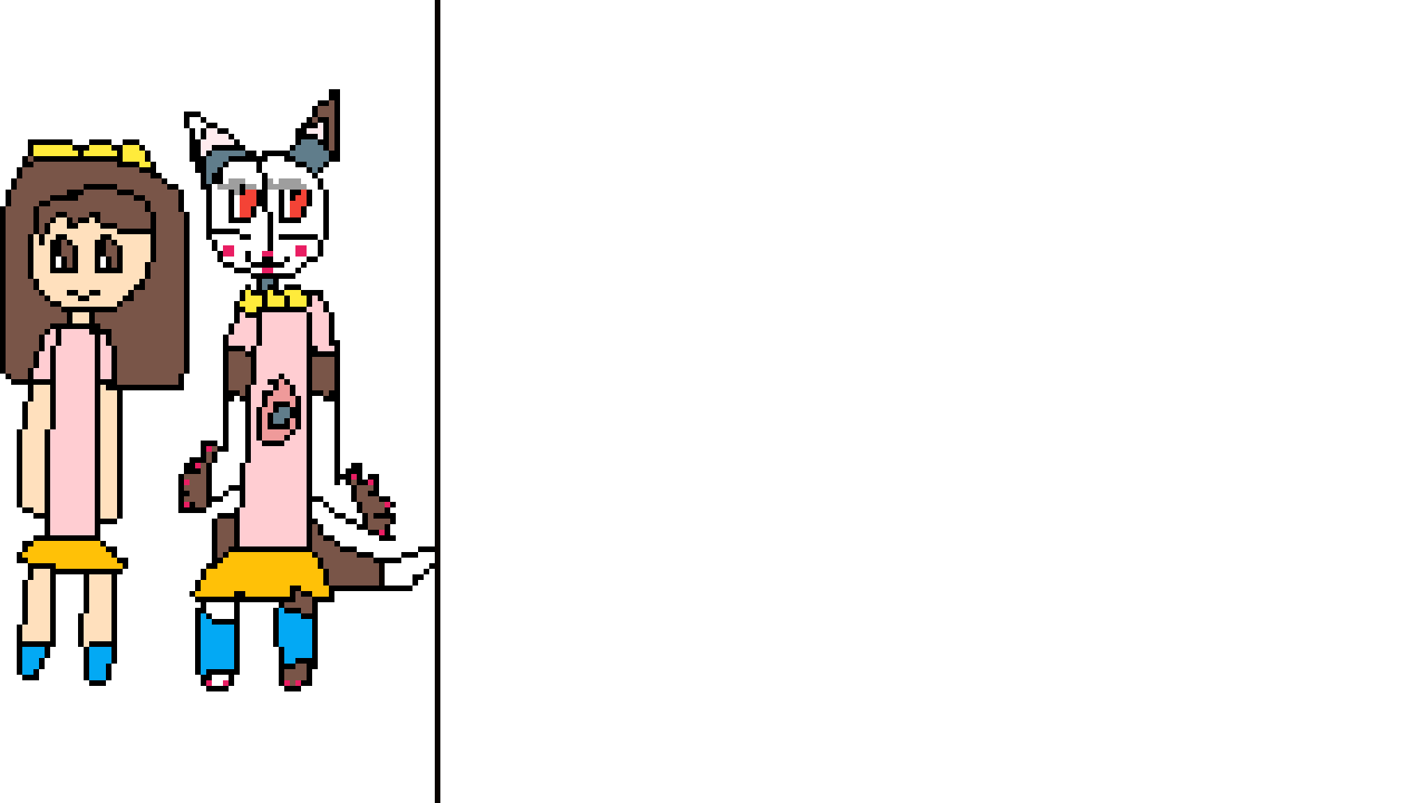 Pixilart - human and animatronic oc by michela89