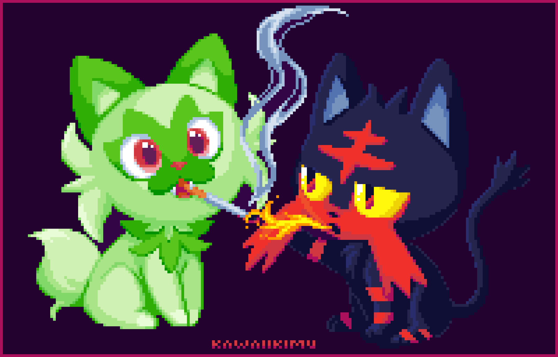Pixilart - Sprigatito Lit by KawaiiKimu