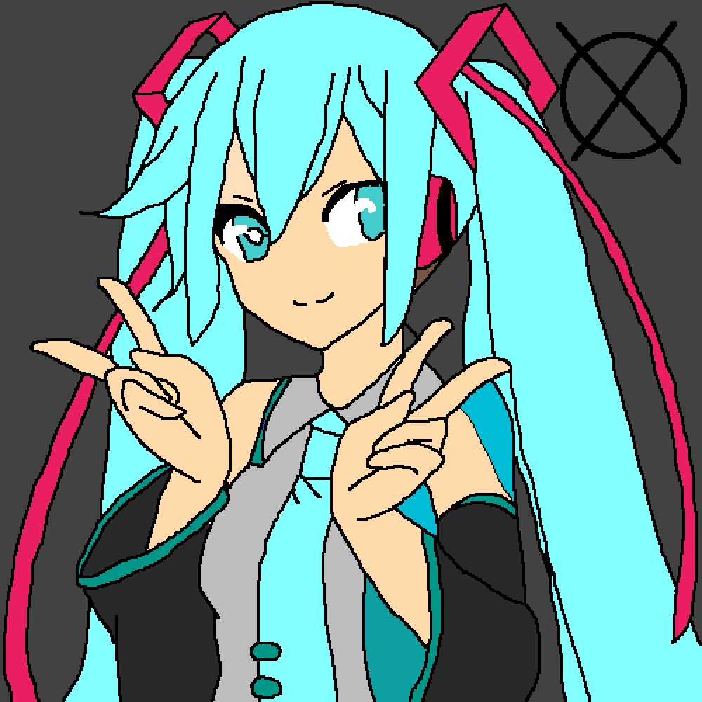 Editing hatsune miku - Free online pixel art drawing tool - Pixilart