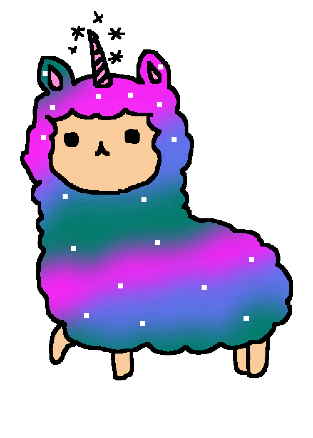Pixilart - Galaxy Alpaca by Animals4ever