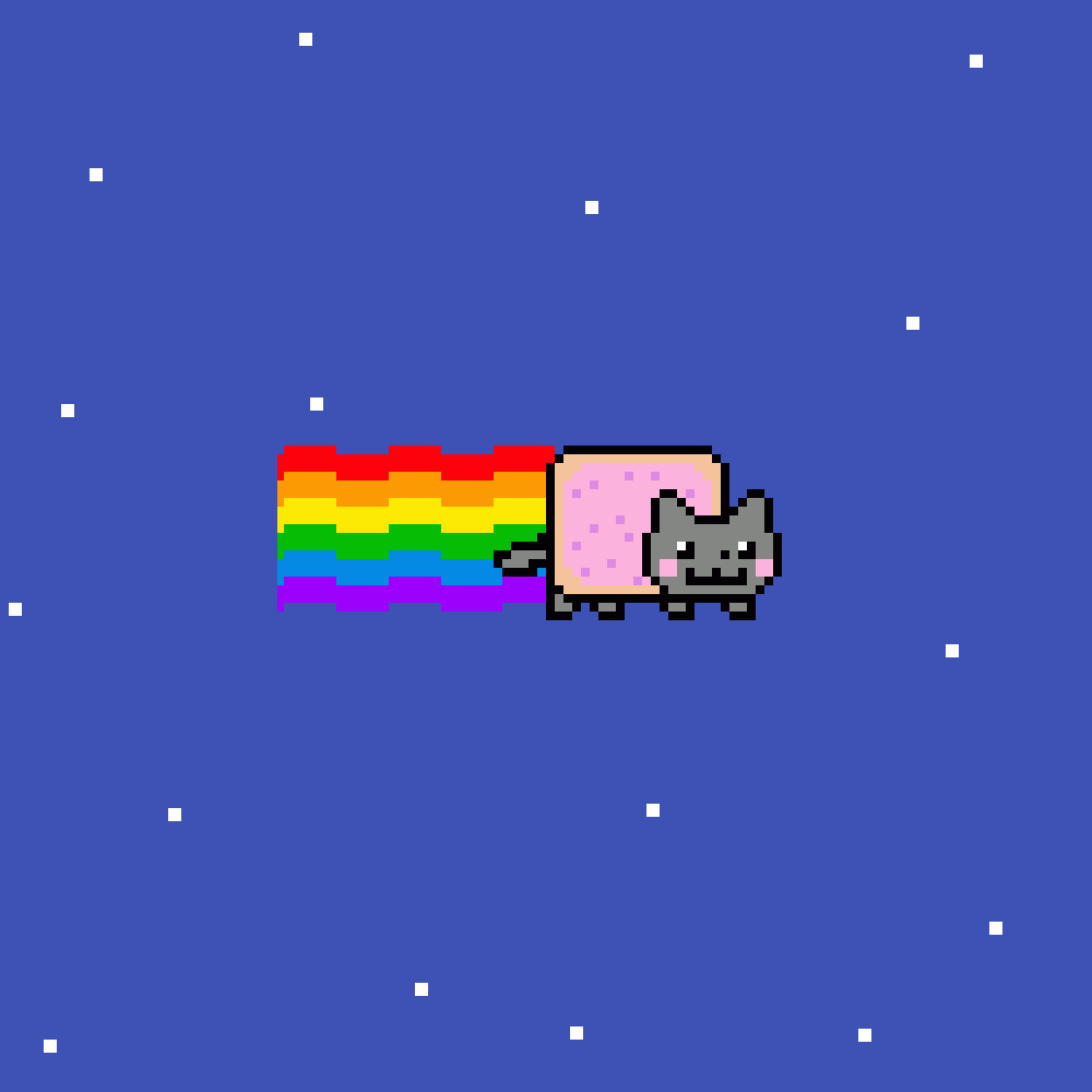 Pixilart - Nyan Cat's Sparkling Stars by Rainbows4ever4u