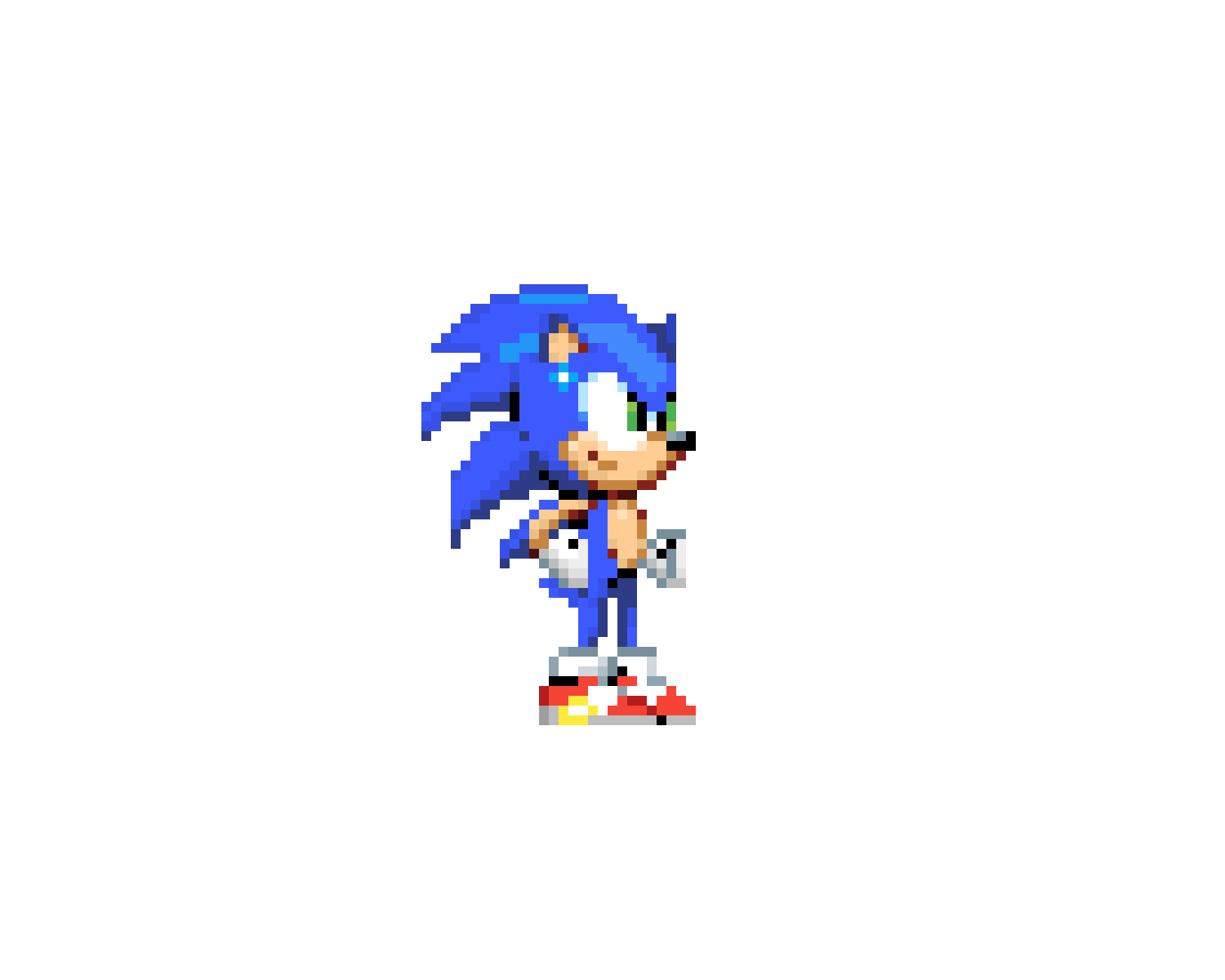 Pixilart - Sonic Sprite by Tristan777