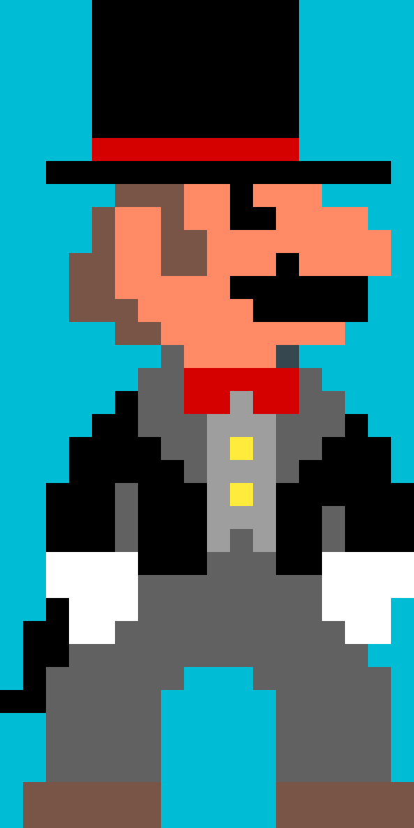 Pixilart - Super Mario Odyssey: 8-bit Tuxedo Mario by The-Mario-Guy