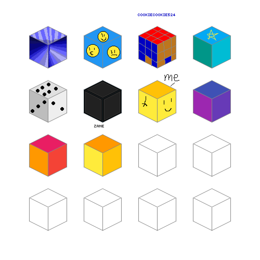 Editing cube - Free online pixel art drawing tool - Pixilart