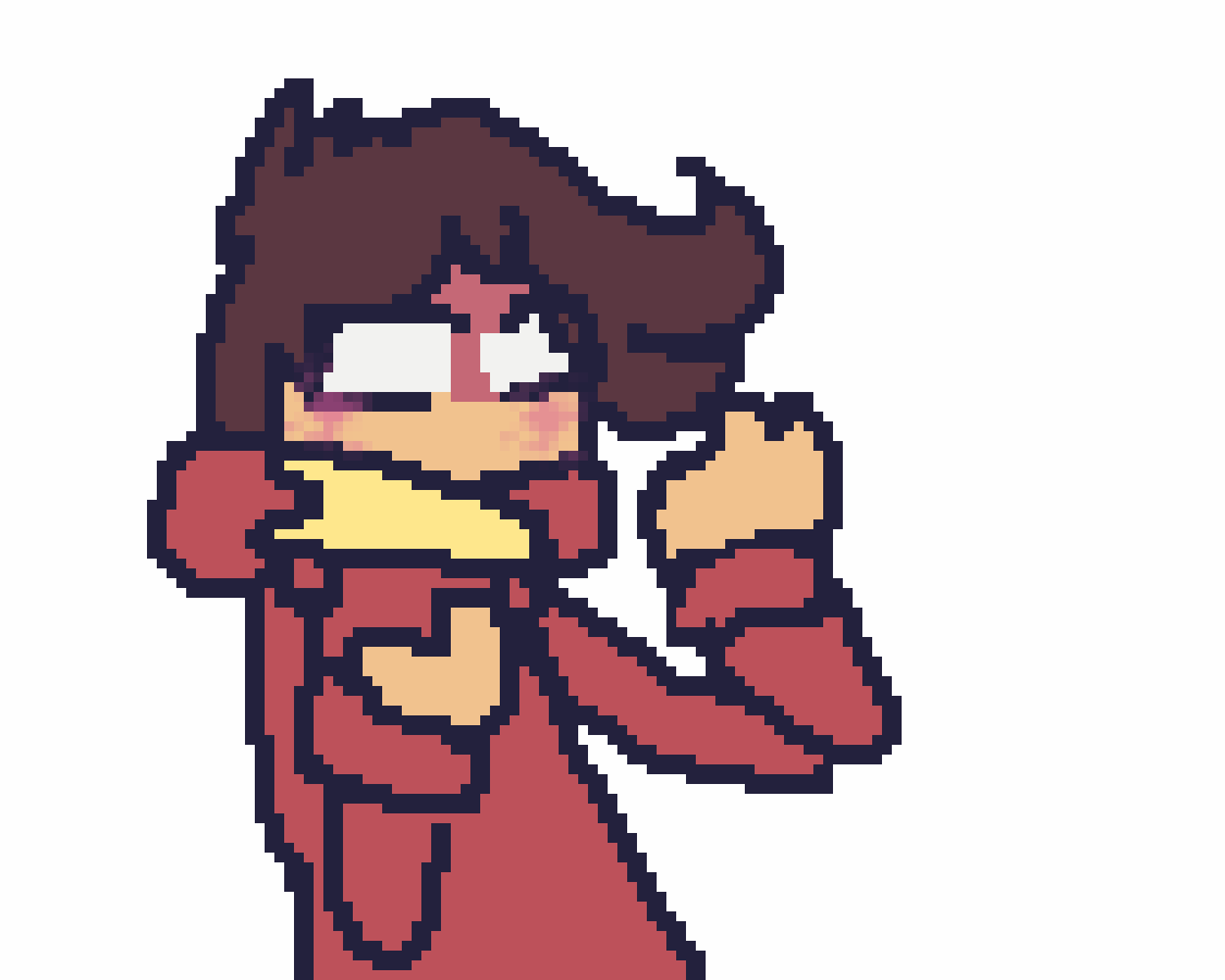 Pixilart - he do a blush (Animation test/AHiT) by LiliTheTiger