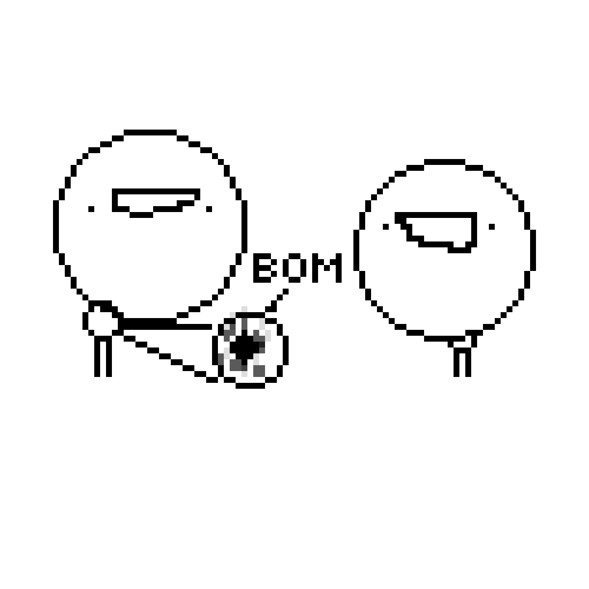 Pixilart - your avrage typical NOOB eating a bomb by dahakingboop