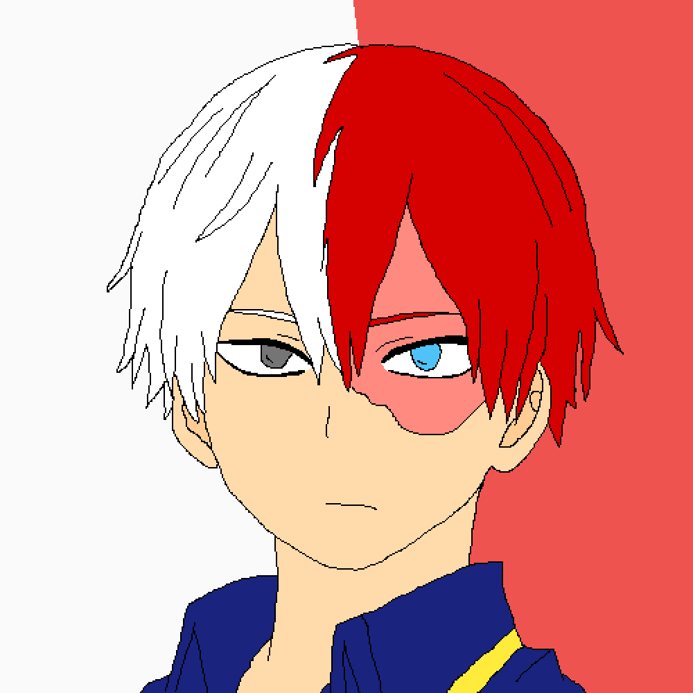 Editing Todoroki Shoto - Free online pixel art drawing tool - Pixilart