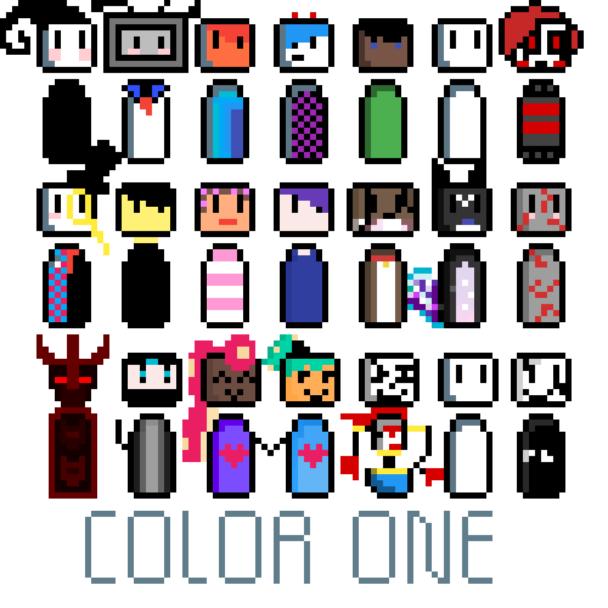 Editing collab- color one - Free online pixel art drawing tool - Pixilart