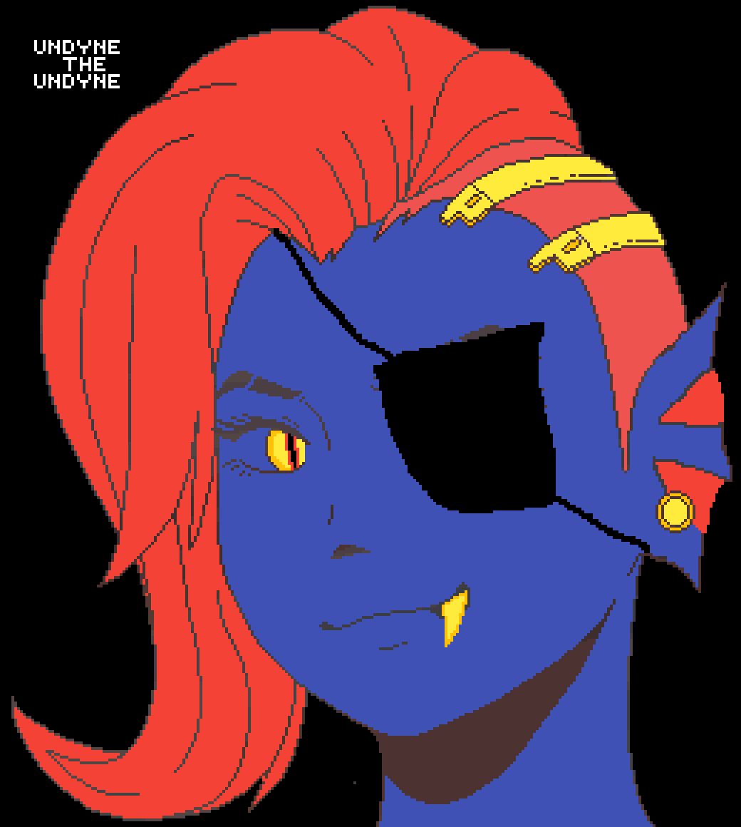 Editing undyne the undyne - Free online pixel art drawing tool - Pixilart