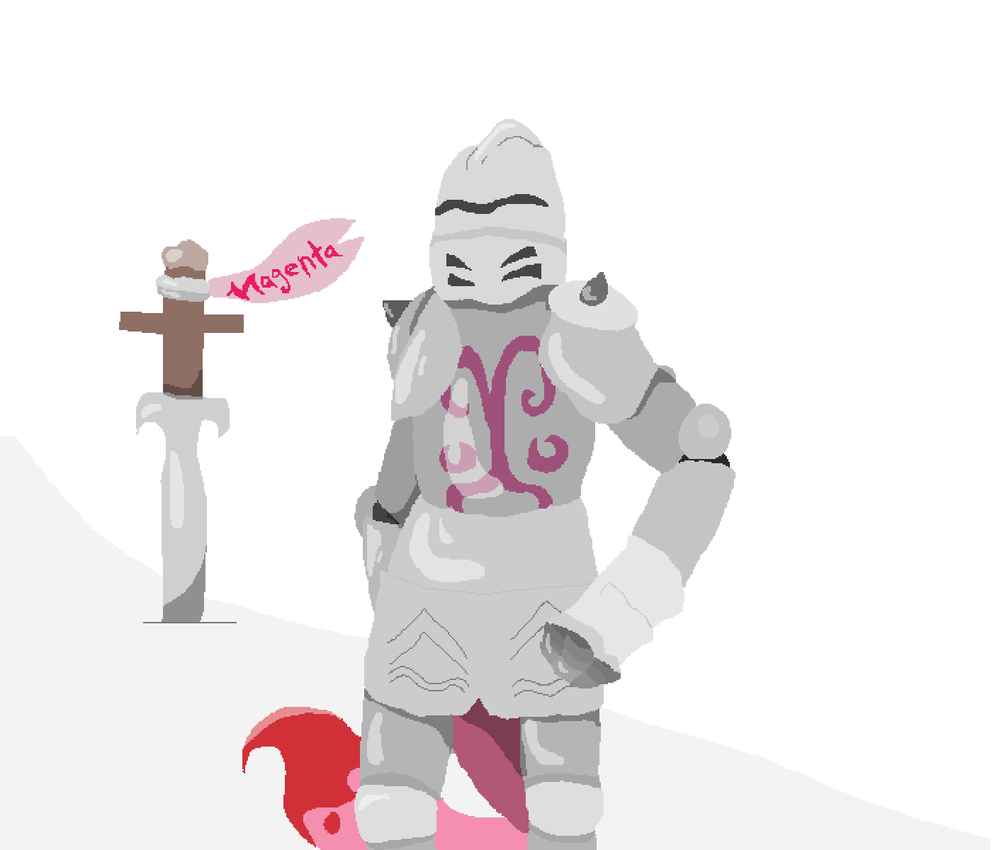 Pixilart - Magenta Knight by Mbwolf