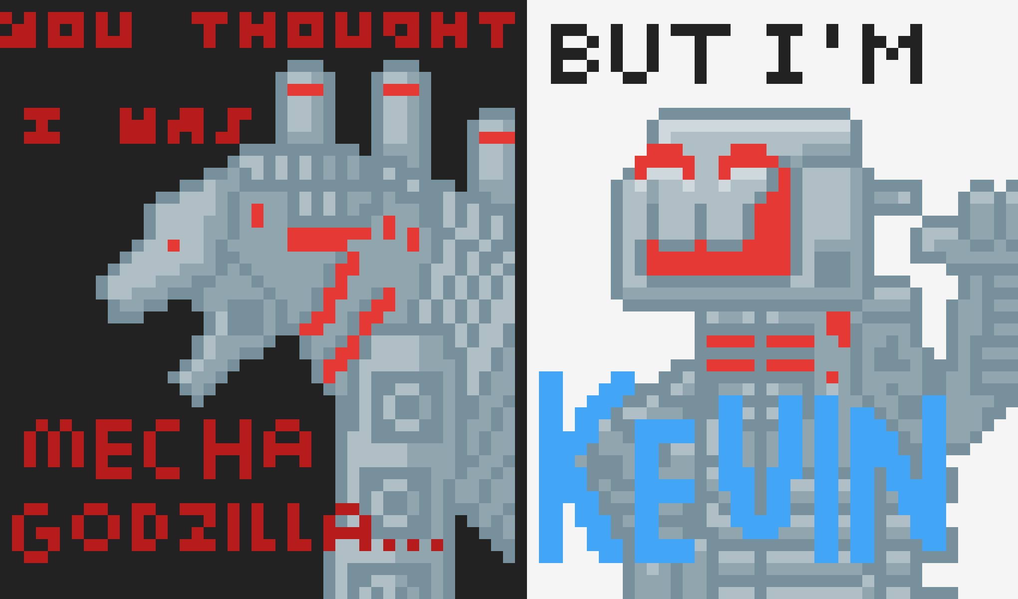 Mechagodzilla Pixel Art