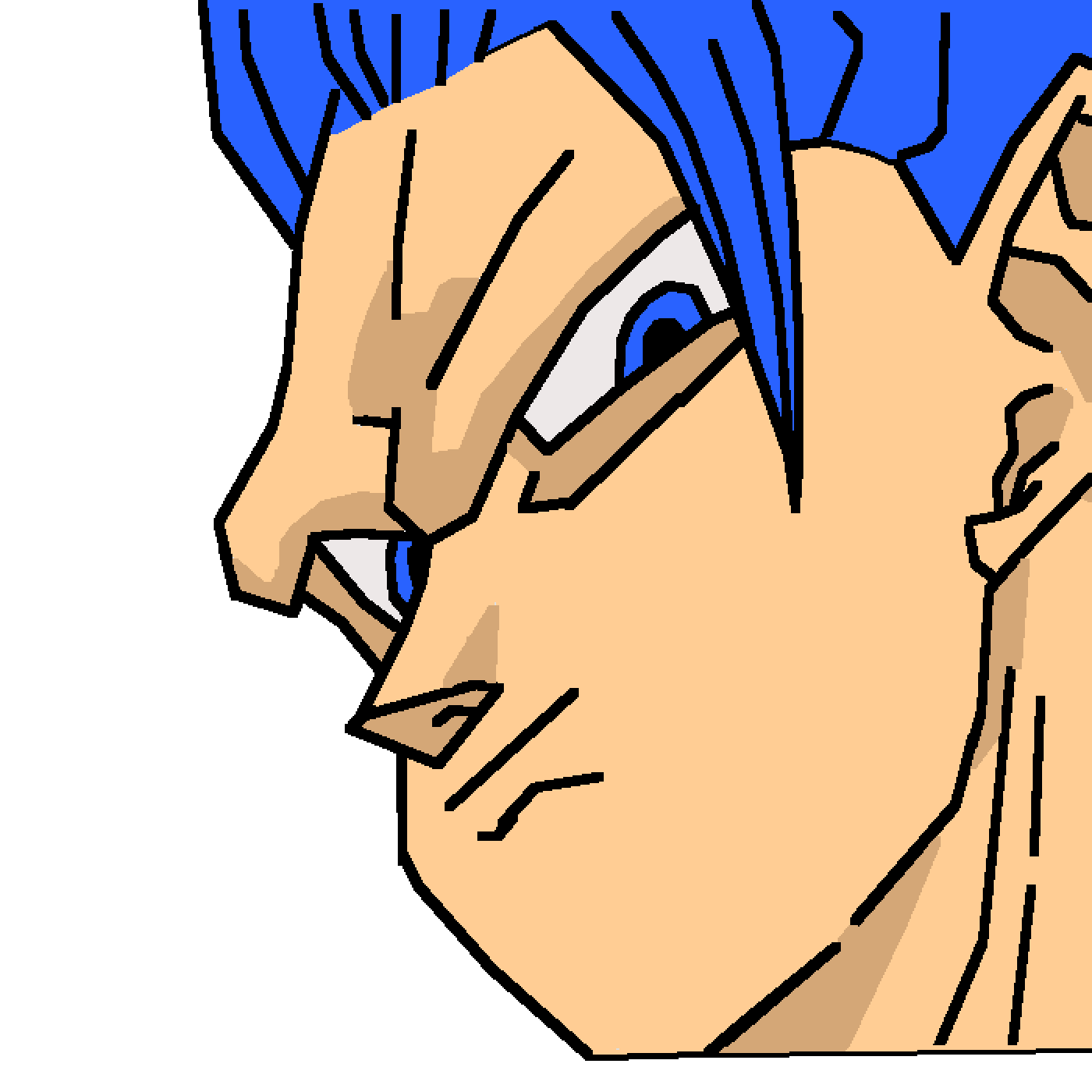 Pixilart - SSJ3 BLUE by KilluaXYzoldyck