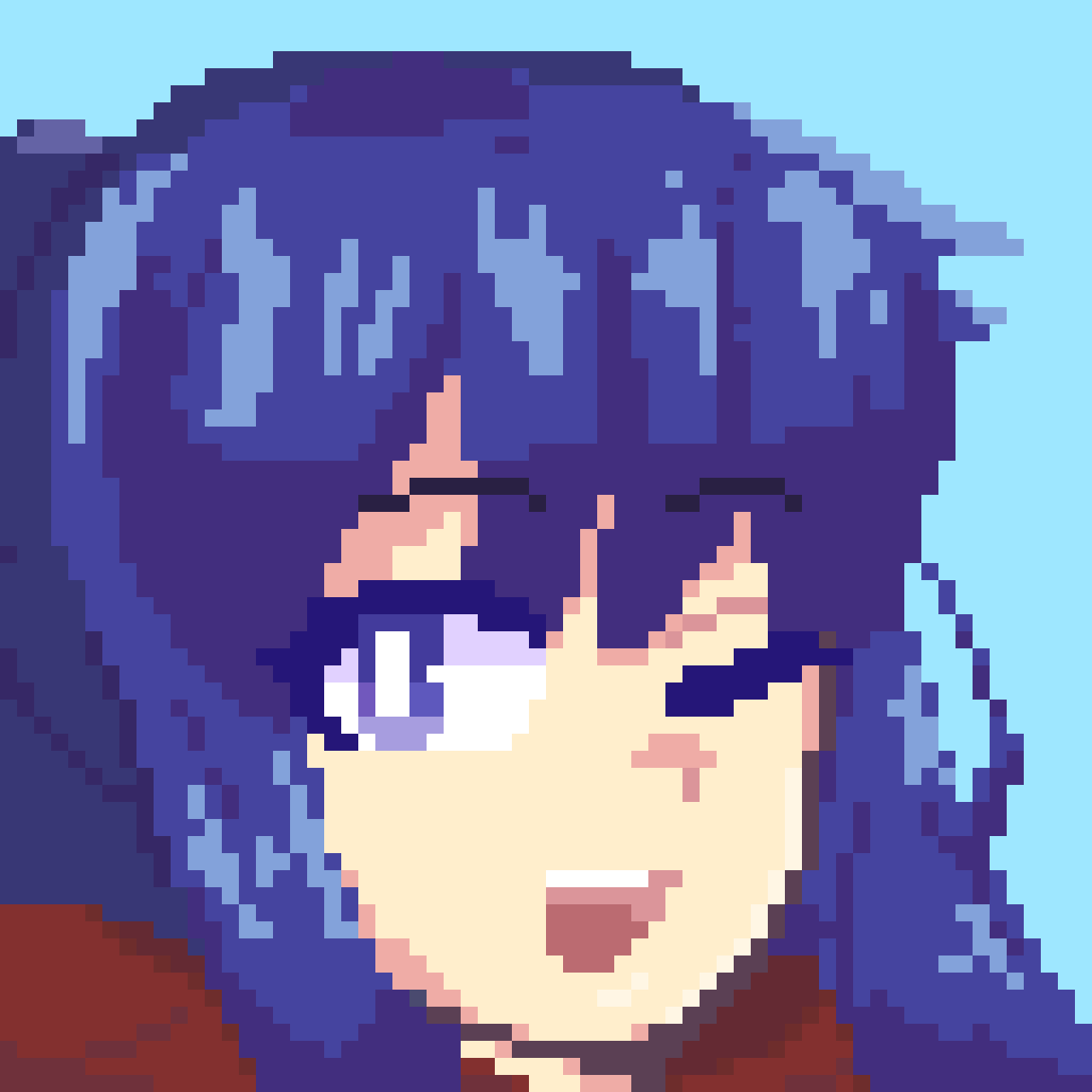 Pixilart - Happy Blue | 64x64 by CiaoO9