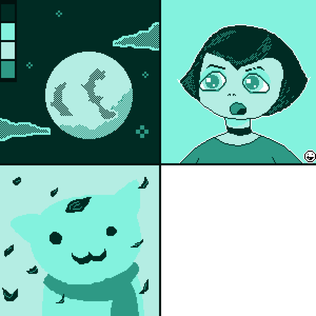 Editing 4 colors collab - Free online pixel art drawing tool - Pixilart