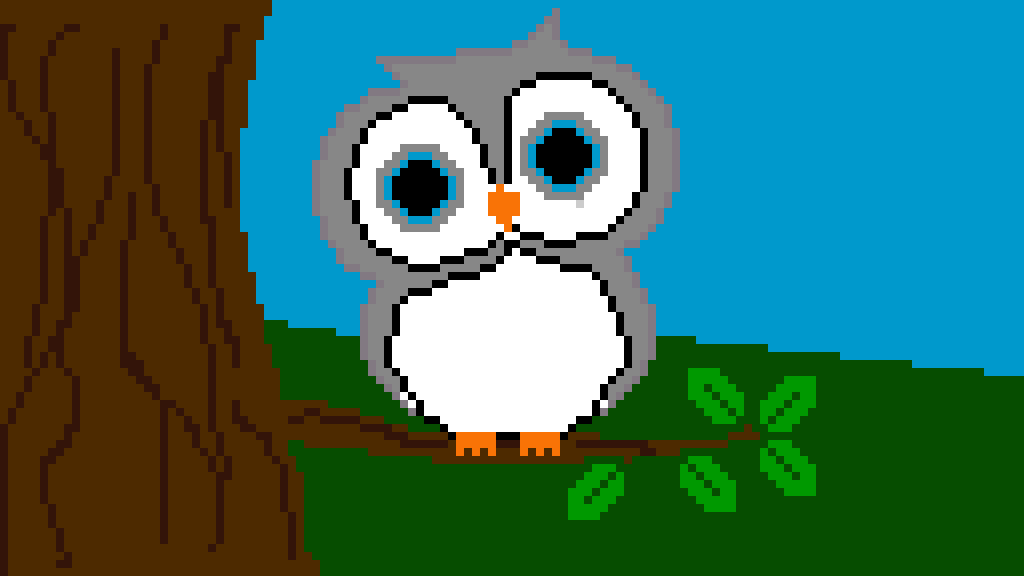 Editing Line Art Pixel Owl - Free online pixel art drawing tool - Pixilart