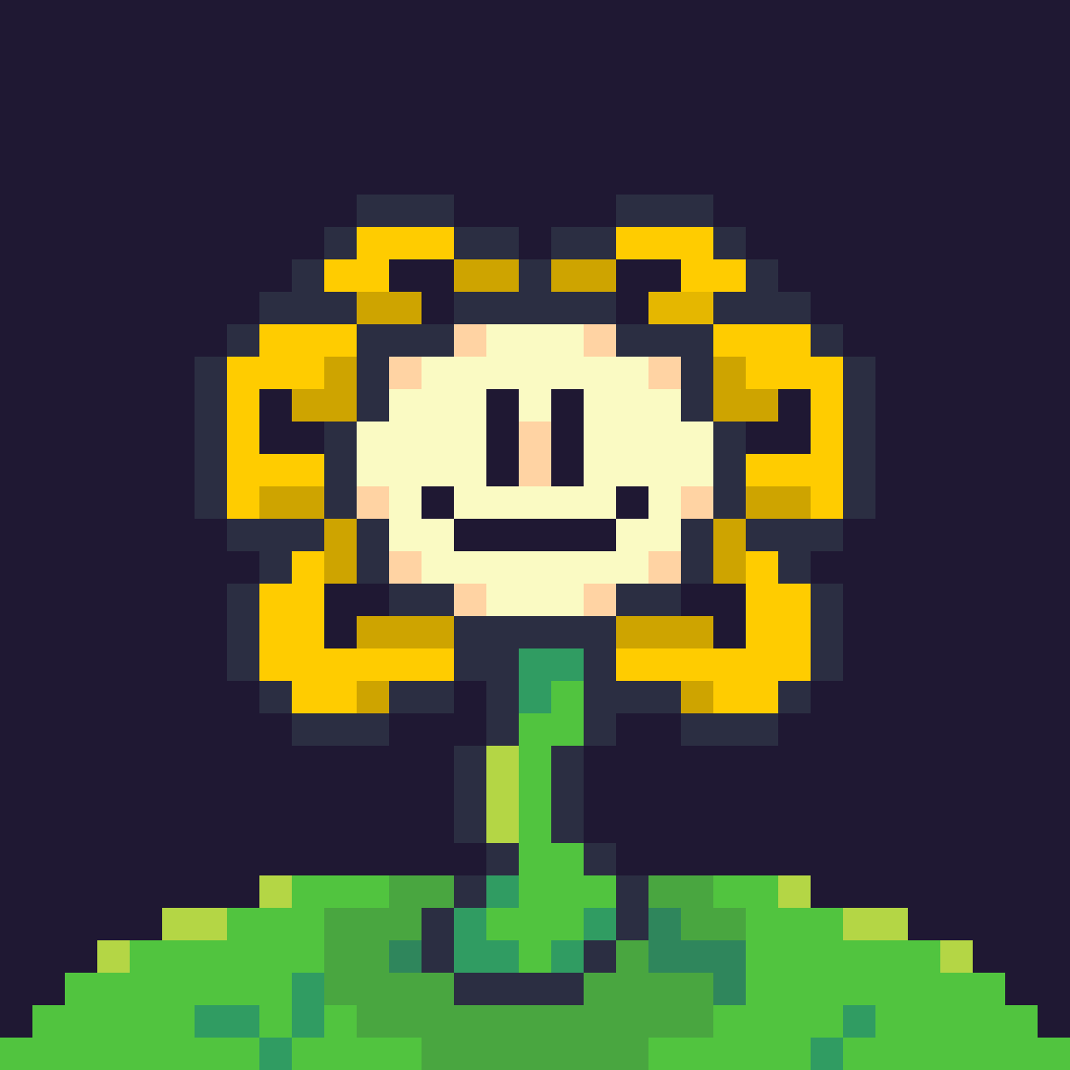 Pixilart - Flowey custom O W sprite by Bubb13