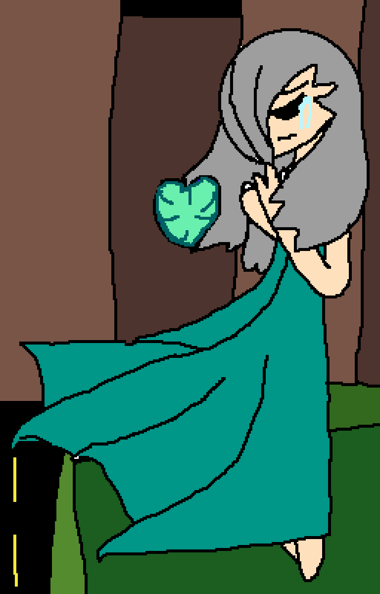 Pixilart - Sad silver in a dress by SilentSilver