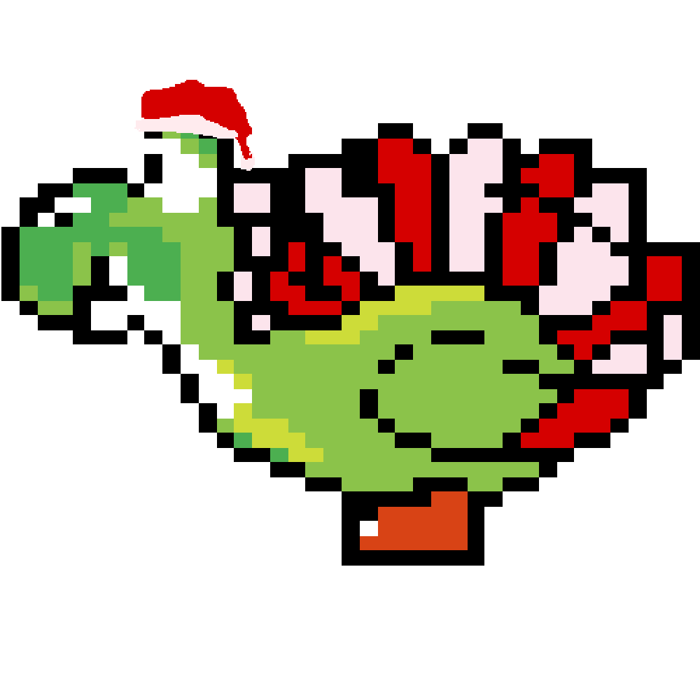 Pixilart - some christmas yoshi by Arceus-the-God