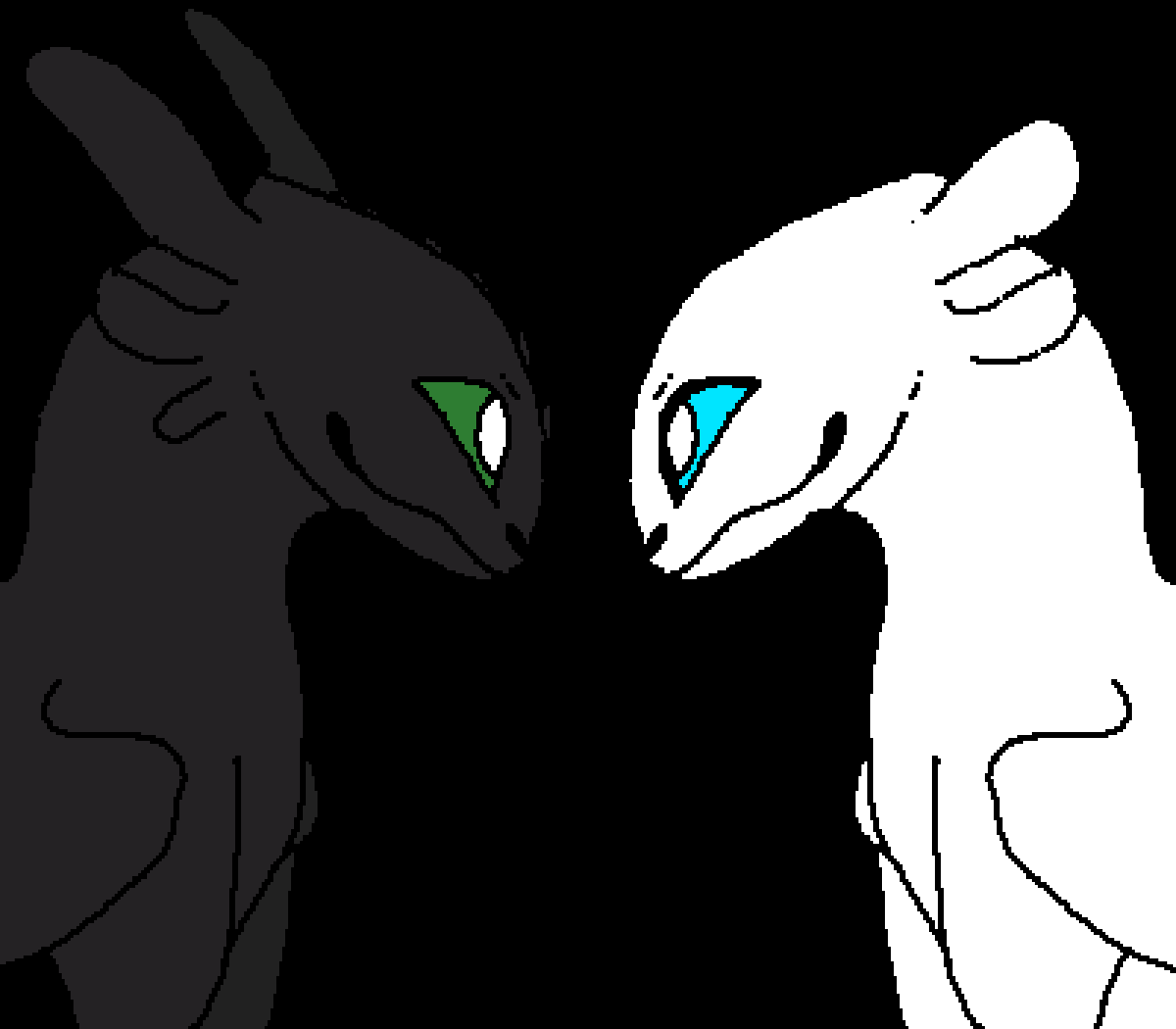 Editing Toothless And Luna - Free online pixel art drawing tool - Pixilart