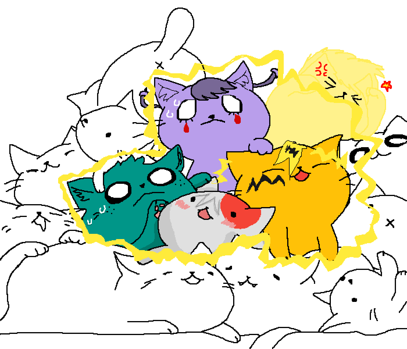 Editing bakugou as a cat - Free online pixel art drawing tool - Pixilart