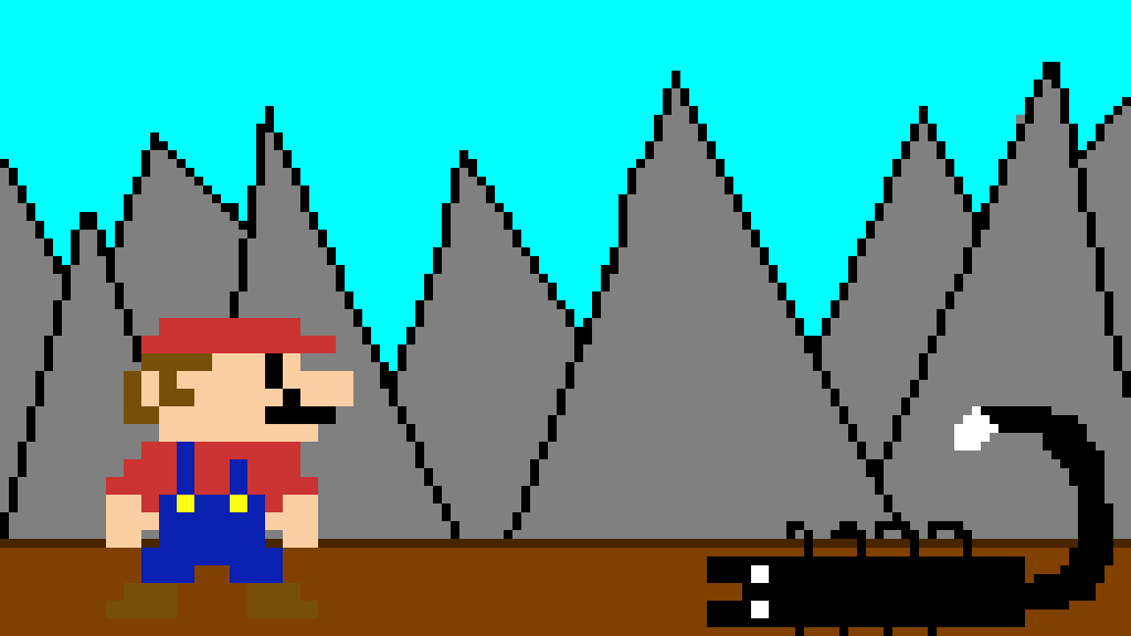Pixilart - MARIO VS SCORPION by YannP9000