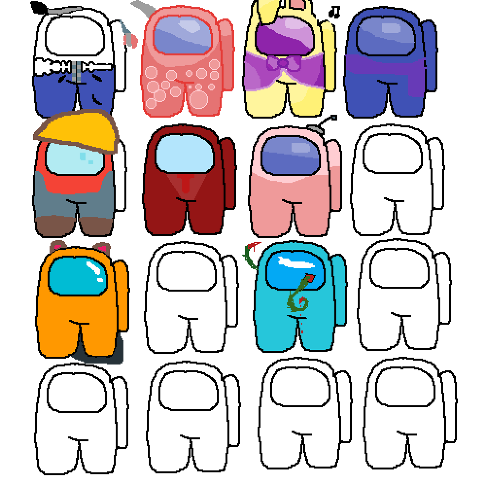 Editing among us color yours in - Free online pixel art drawing tool ...