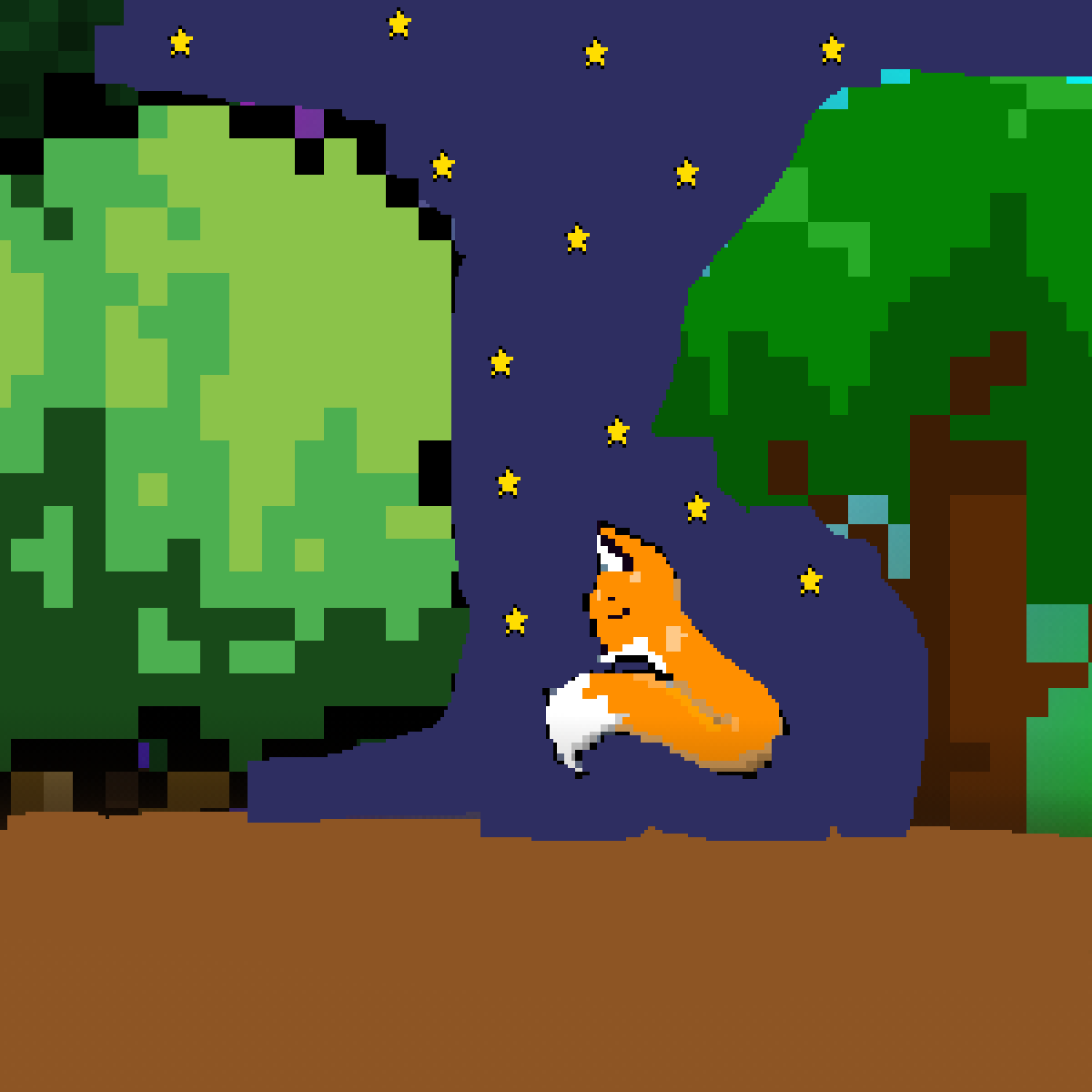 Pixilart - fox in the dark by Eric-koval