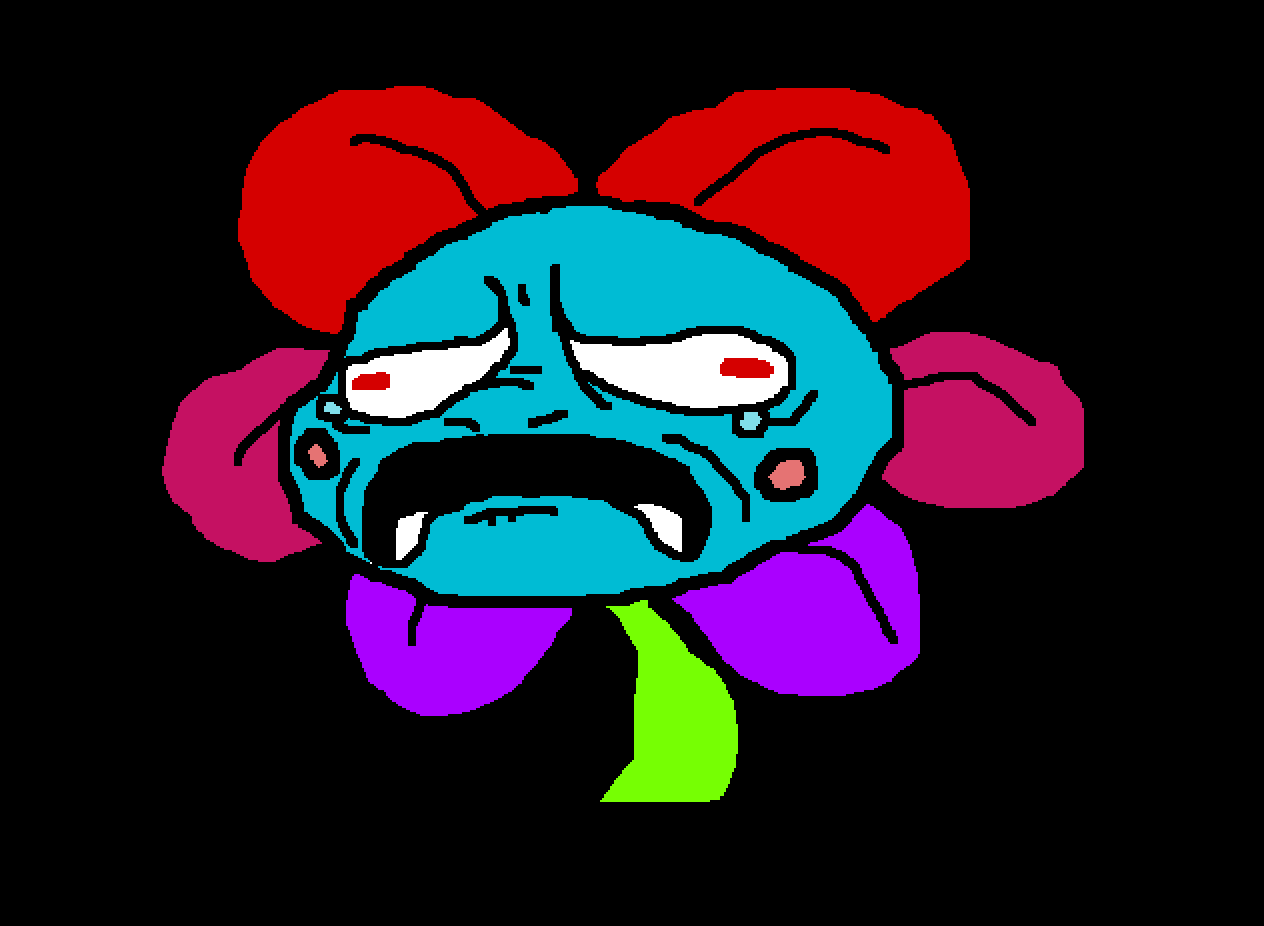 Flowey Crying Genocide First Encounter With Flowey In Undertale