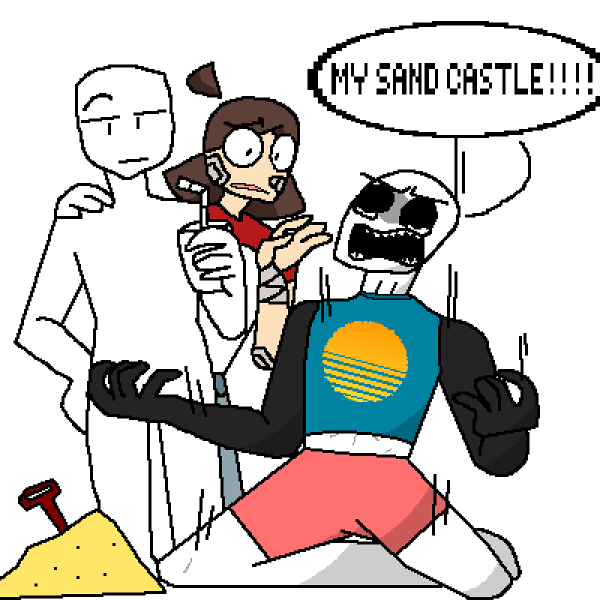 Pixilart - Creepypasta sand castle by LeaveMeAlone321