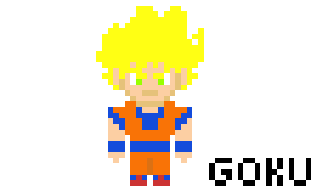 Editing Goku 8 bit version - Free online pixel art drawing tool - Pixilart