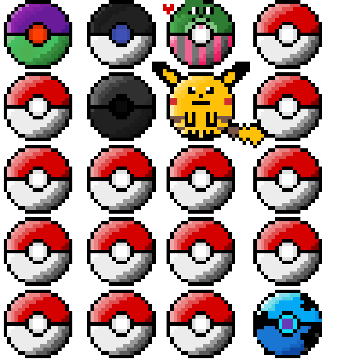 Editing Pokeball collab - Free online pixel art drawing tool - Pixilart