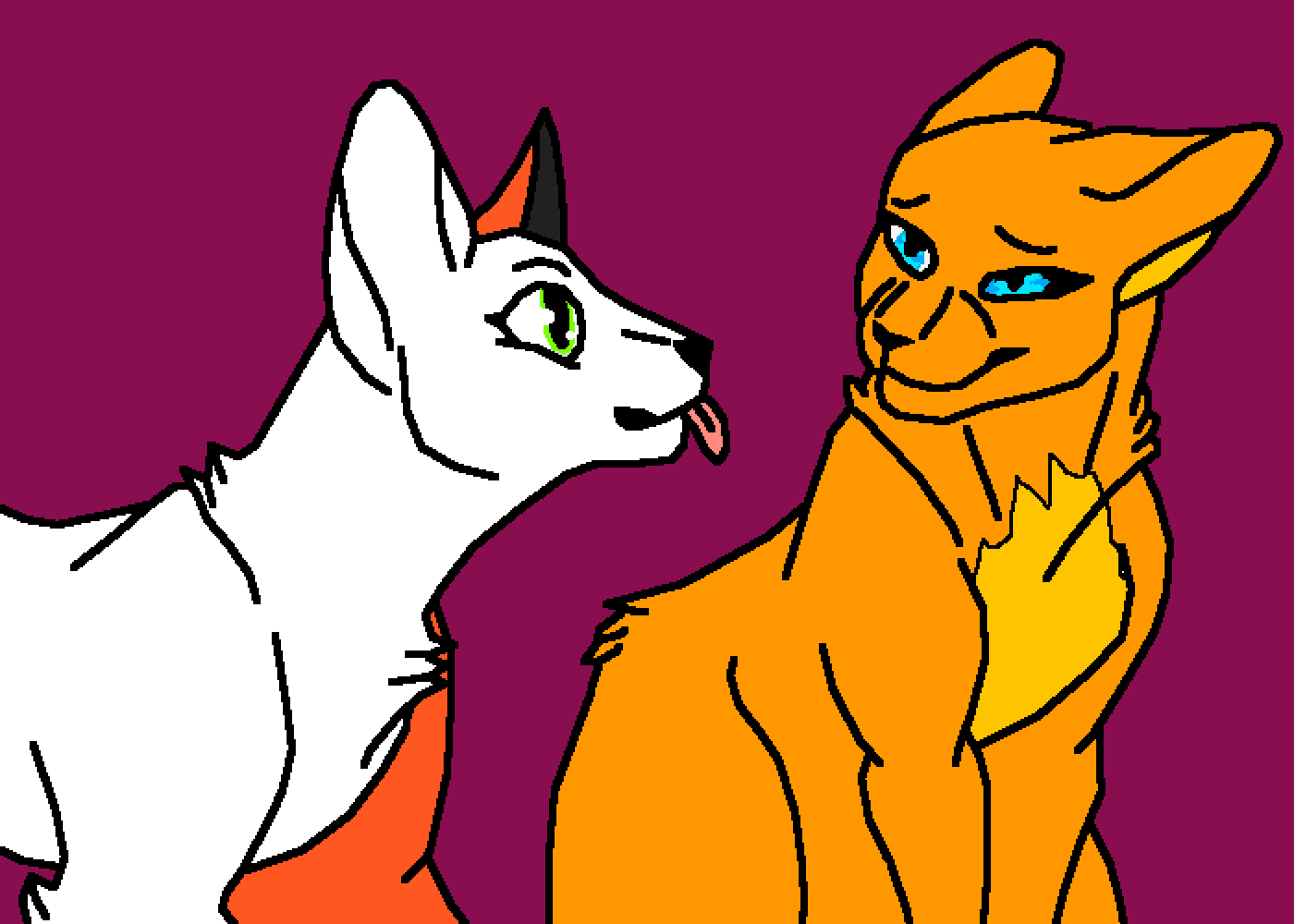 Editing my two OCs - Free online pixel art drawing tool - Pixilart