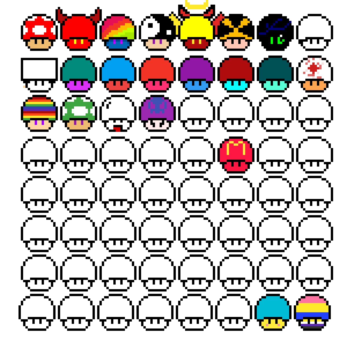 Editando HOngos - Herramienta de dibujo de arte píxel en línea - Pixilart