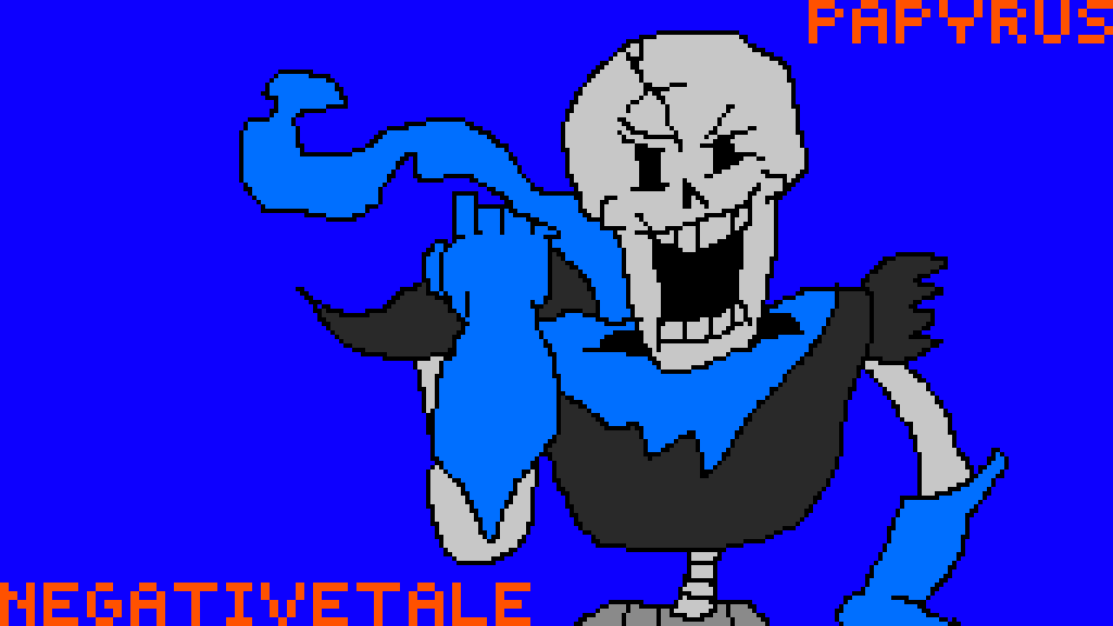 Pixilart - NegativeTale Papyrus by TacitYapper9