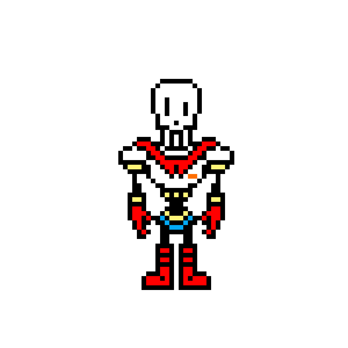 Editing undertale papyrus - Free online pixel art drawing tool - Pixilart