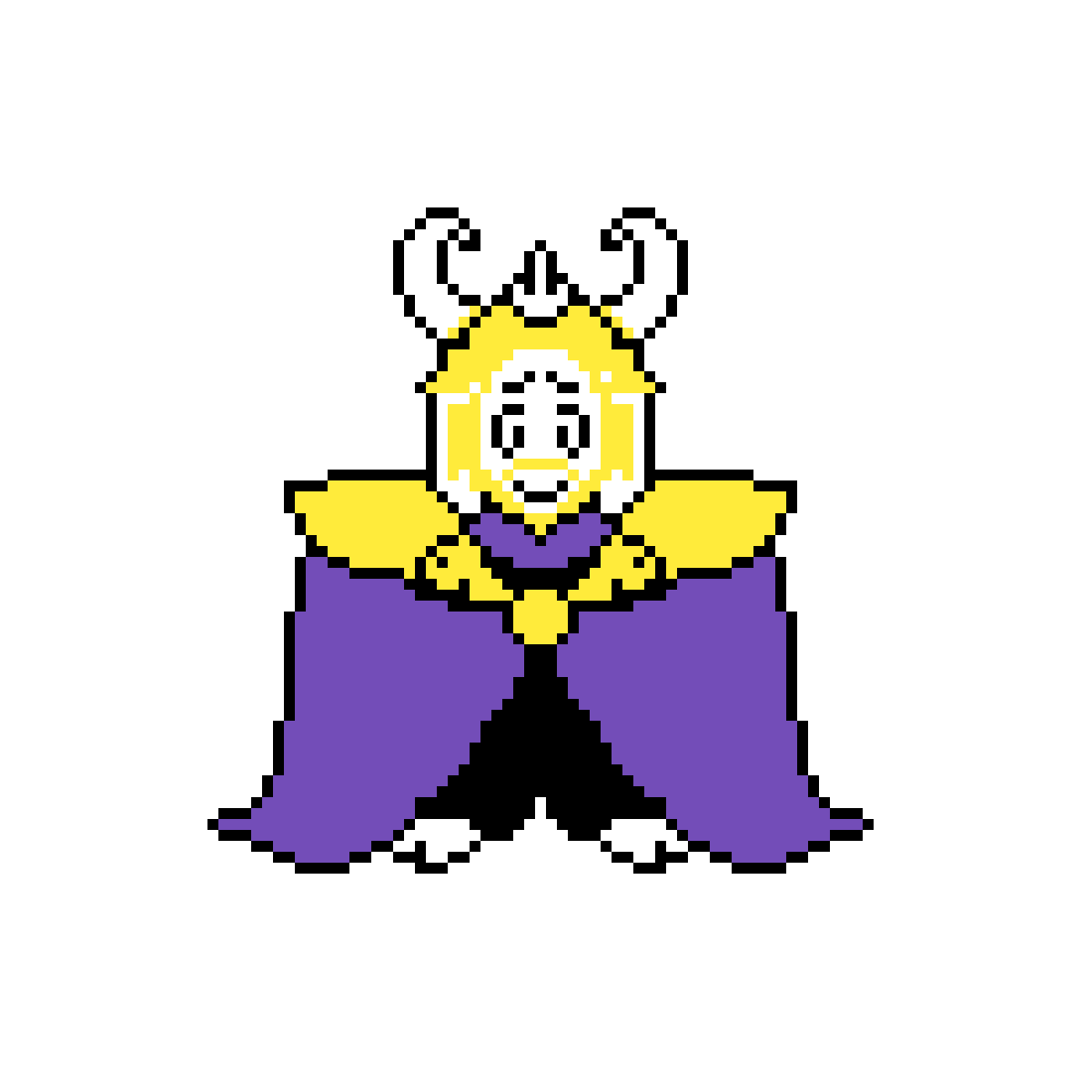 Pixilart - overworld asgore sprite by BlueboxDude