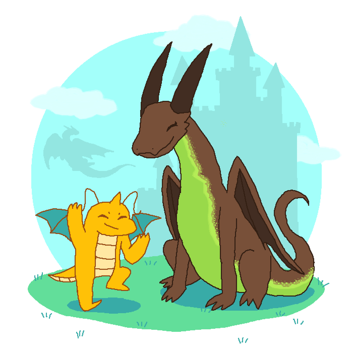 Pixilart - Its Dragon Day apparently by Dopey-Dragonite