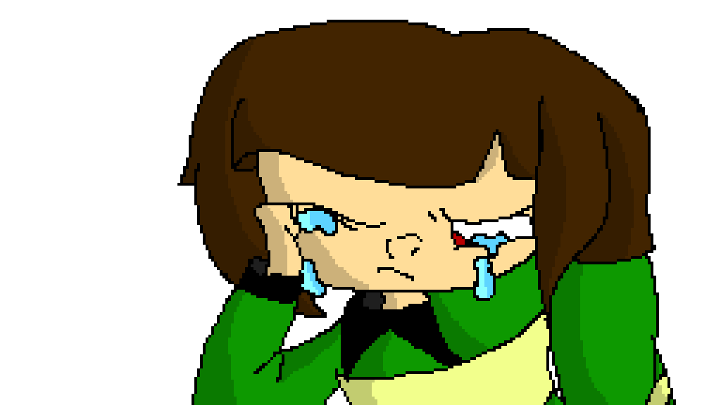 Pixilart - Sad lil Chara ;0; by LittleBoxFriend