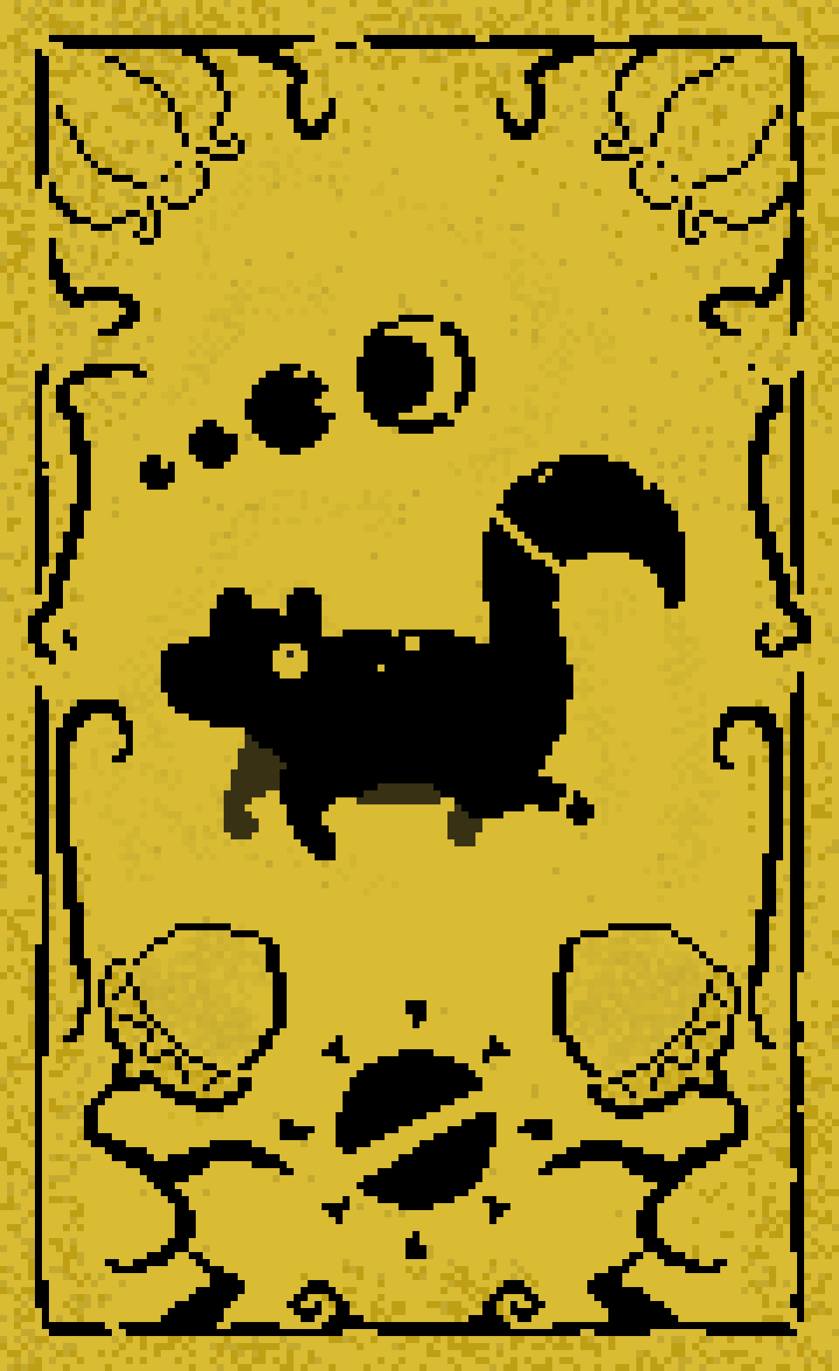 Pixilart - back of squirrel card by v4r10u5