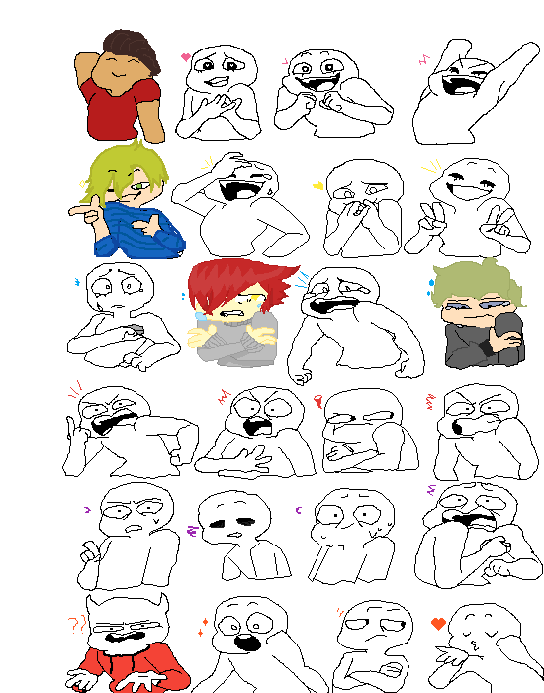 Editing sad OC - Free online pixel art drawing tool - Pixilart