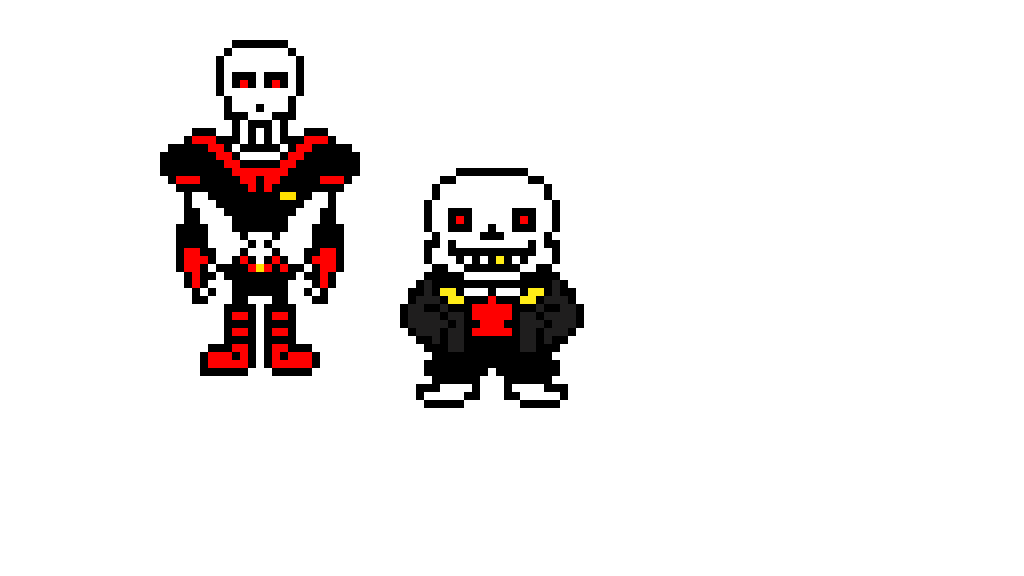 Pixilart - broken sans and papyrus by ColdFire112