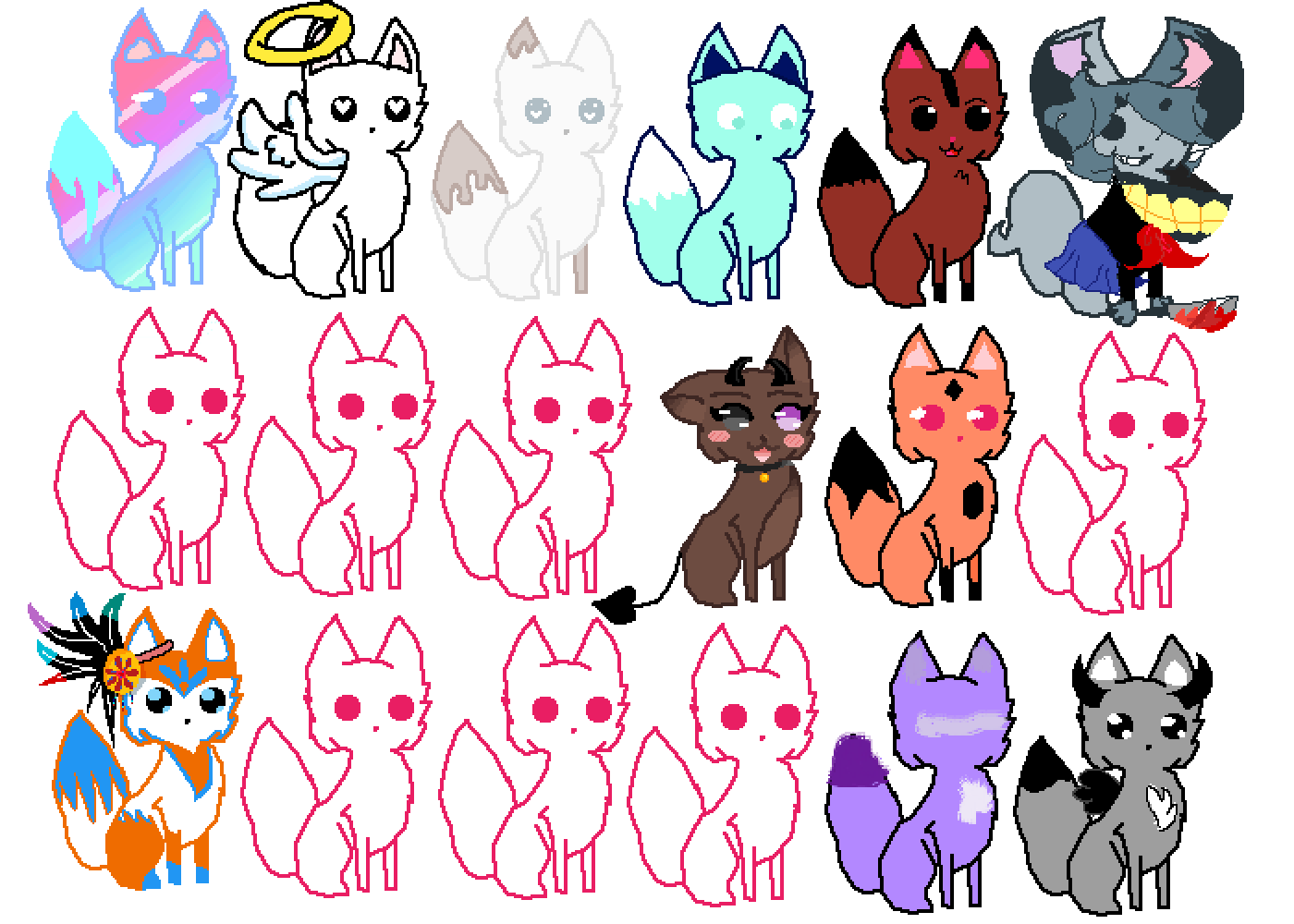 Editing Purple FOX - Free online pixel art drawing tool - Pixilart