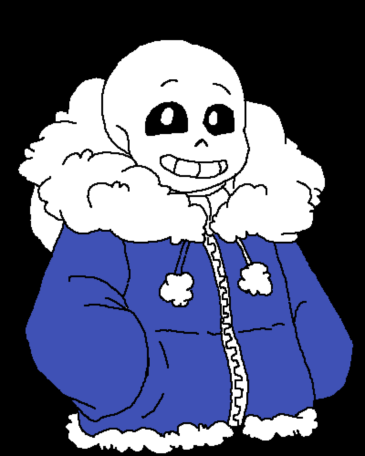 Pixilart - Sans goes to the scarf store by Agent9